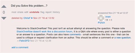 can a machine be taught to flag non answers and post comments on them