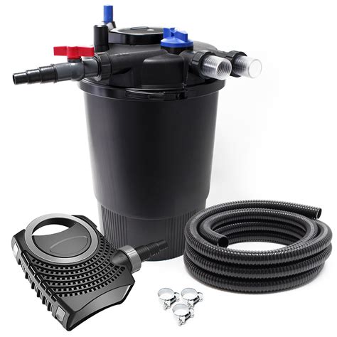 Kit Complet Cpf 30000 Filtre De Bassin à Pression Jusquà 12000 L Avec 55 Watt Lampe Uv