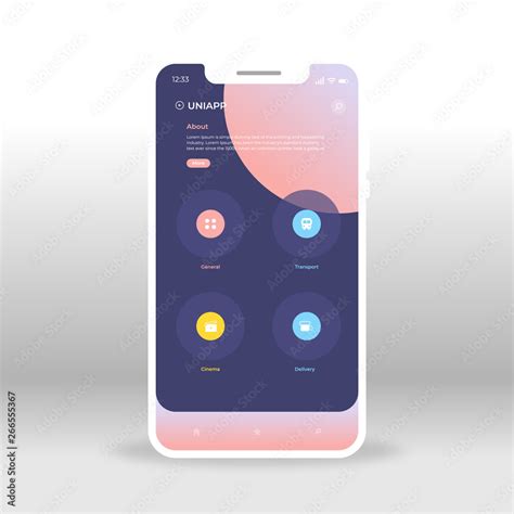 Blue And Pink Universal Ui Ux Gui Screen For Mobile Apps Design Modern Responsive User
