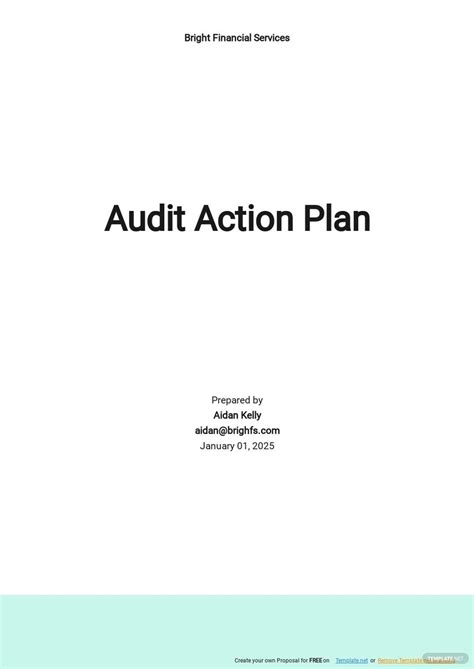 Audit Plan PDF Templates Free Download Template Net