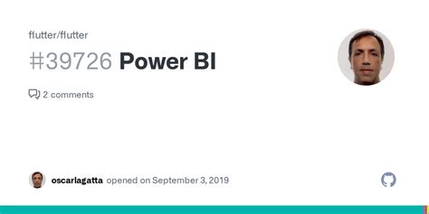 Power BI Issue Flutter Flutter GitHub