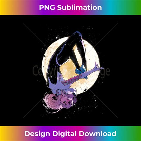 Marvel Spider Gwen Action Pose Moon Background Vibrant Sub Inspire
