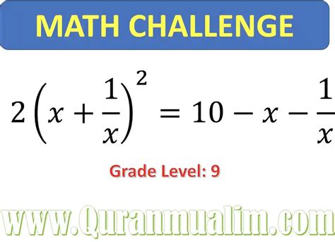 Math Problems For 9th Graders With Answers Quran Mualim 2025