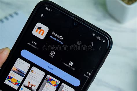 Moodle Application On Smartphone Screen Moodle Is A Freeware Web