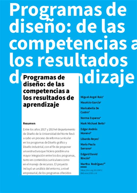 (PDF) Programas de diseño De las competencias a los resultados de aprendizaje | Norma Esparza ...
