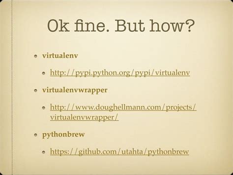 Python Environments Ppt