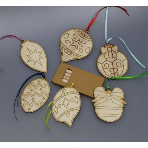 Сет от Коледни топки РАЗЛИЧНИ за оцветяване цветни моливи