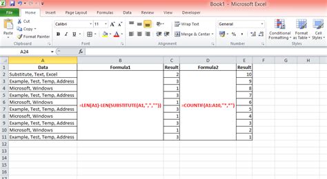 Count Commas In Excel Worksheet ~ Excel Tips And Tricks