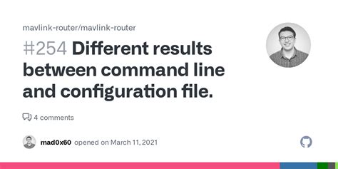 Different Results Between Command Line And Configuration File · Issue