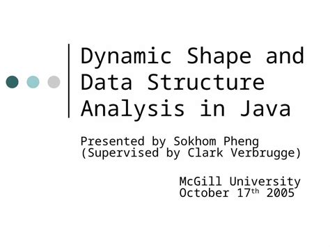 PPT Dynamic Shape And Data Structure Analysis In Java Presented By Sokhom Pheng Supervised By