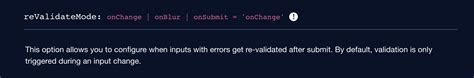 ReValidateMode OnChange Is Not Working On Controller React Native