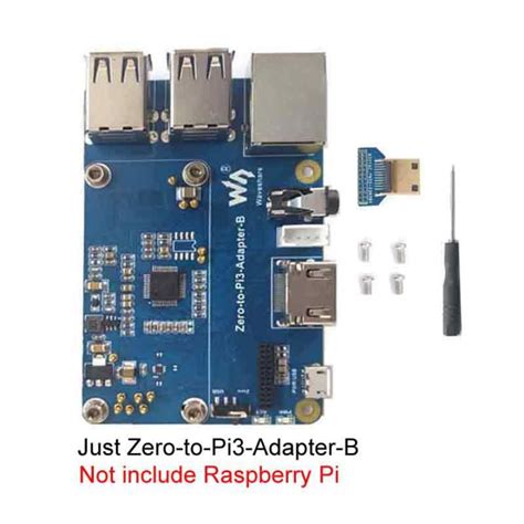 Waveshare For Raspberry Pi Zero 2w To 3b Interface Adapter Zero To Pi3 Expansion Board Usb Hub