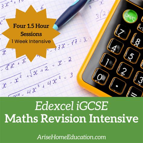 Maths Revision Bundle Igcse Maths 1 Week Intensive Arise Home Education