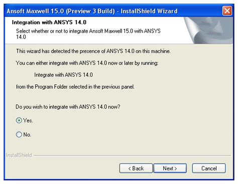 Integration With Ansys 140 During Ansoft Product Installation — Ansoft