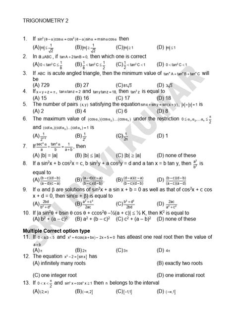 Trigonometry 2 Pdf