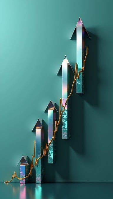 Free Geometric Progress Visualization Image Geometric Teal Upward