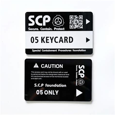 Scp Foundation 05 Keycard Access Card Keycard Cocacc