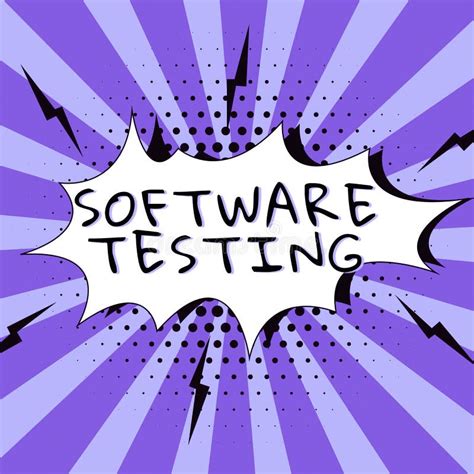 Text Caption Presenting Software Testing Internet Concept Activity To