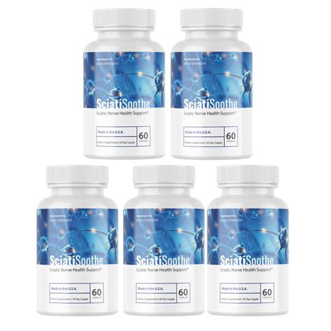 Sciati Soothe Capsules For Sciatic Nerve Support Formula 5 Bottles