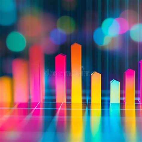 Vibrant Colorful 3d Bar Graph Data Visualization Stock Illustration Illustration Of Modern