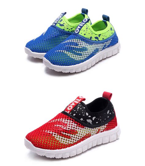 Badu Bg Детски спортно ежедневни дишащи маратонки без връзки за момичета и момчета с гумена