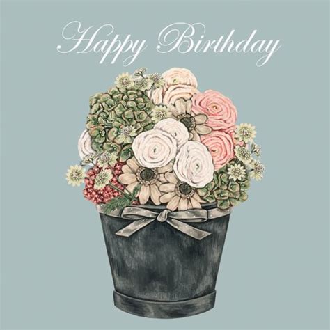 Happy Birthday Flowers Card By Sally Swannell Cards And T Wrap