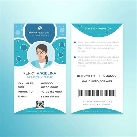 Credenciales De Trabajo Tarjetas De Presentación