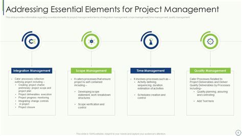 Key Elements Of Project Management It Powerpoint Presentation Slides