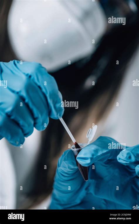 Forensic Science In Lab Forensic Scientist Examining DNA Evidence Stock Photo Alamy