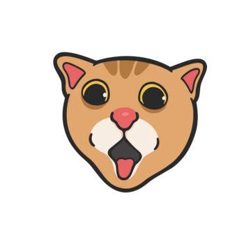 Shock Cat Meme Sticker Vector Cute Illustration Cat Clipart Cute