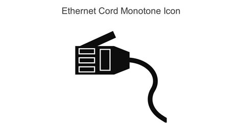 ethernet cord monotone icon in powerpoint pptx png and editable eps format