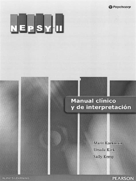 Manual Clinico Y De Interpretacion Nepsy Ii Pdf