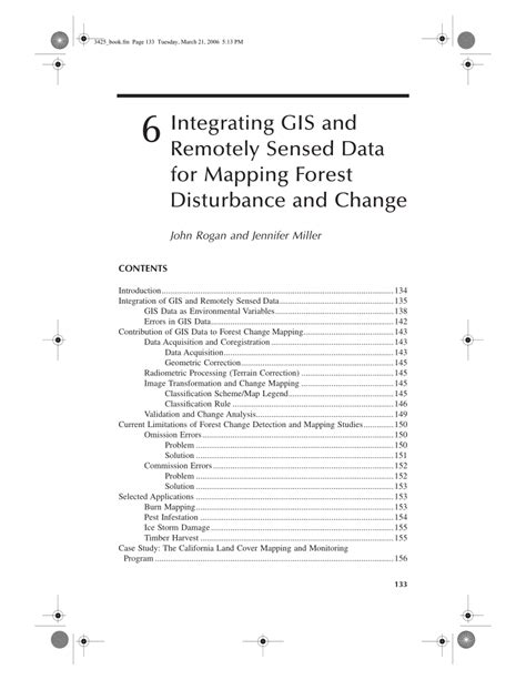 Pdf Integrating Gis And Remotely Sensed Data For Mapping Forest