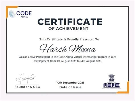 harsh meena on linkedin code alpha completion certificate 😎🎉🎉🎉codealpha
