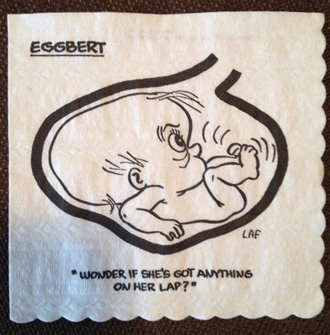 Eggbert Pregnancy Cocktail Napkins 1959