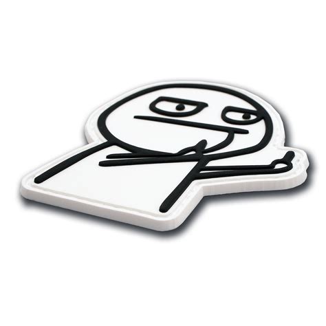 Middle Finger Meme Guy Pvc Morale Patch Humor