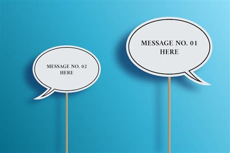 Premium Vector Message Icon Signboard Template