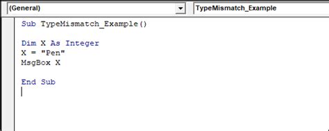 Type Mismatch Vba Online Tutorials Library List