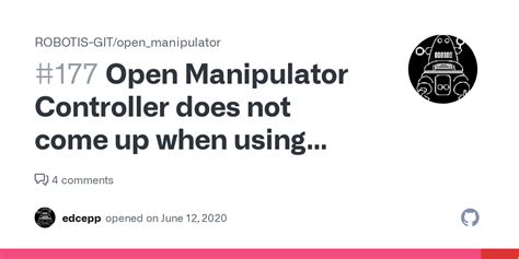 Open Manipulator Controller Does Not Come Up When Using Opencr · Issue