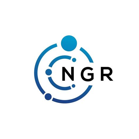 NGR Letter Technology Logo Design On White Background NGR Creative Initials Letter IT Logo