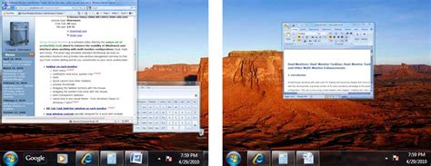 Windows 7 Dual Monitor Taskbar How To Extend Windows 7 Taskbar To A Second Monitor Articles