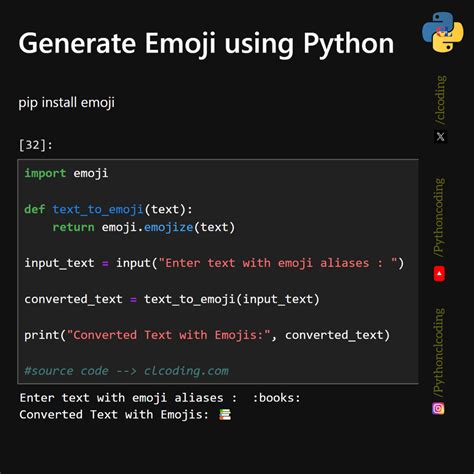 Generate Emoji Using Python ~ Computer Languages Clcoding