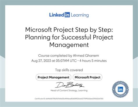 Ahmed Ghanem On Linkedin Certificate Of Completion