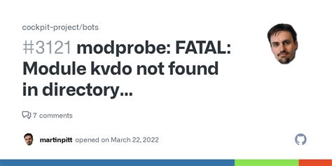 Modprobe FATAL Module Kvdo Not Found In Directory Lib Modules Issue Cockpit