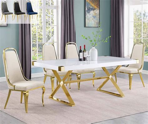 D441 With Sc314 7 Small White Wood Dining Set 5 And 7pc 4 Colors