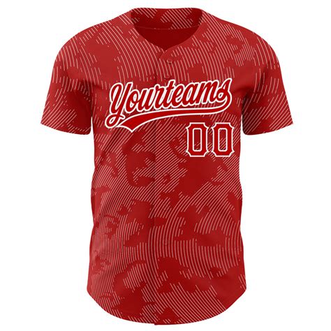 2024 Cheap Custom Red White 3d Pattern Design Curve Lines Authentic