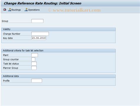 CA32 SAP Tcode Change Reference Rate Routing