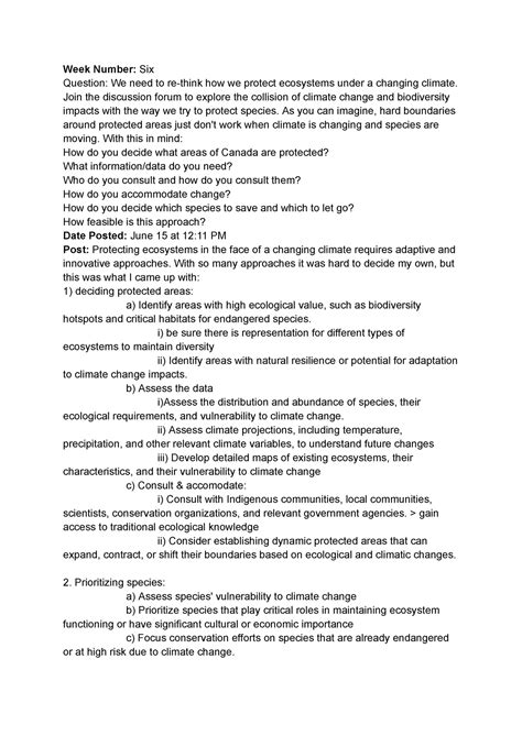 week 6 9 discussion summary week number six question we need to re