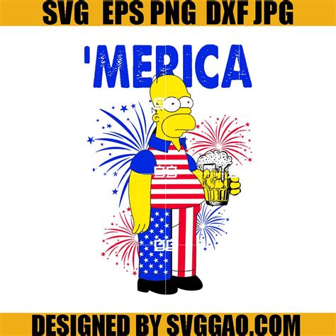 The Simpson America Independence Day Svg Independence Day Svg 4th Of