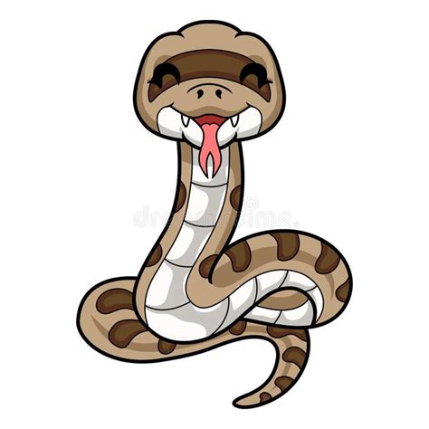 Cute Happy Gopher Snake Cartoon Stock Vector Illustration Of Brown